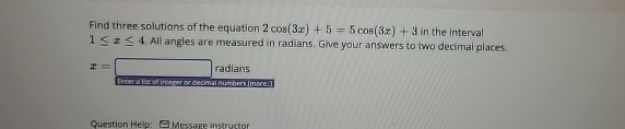 Solved Find three solutions of the equation | Chegg.com