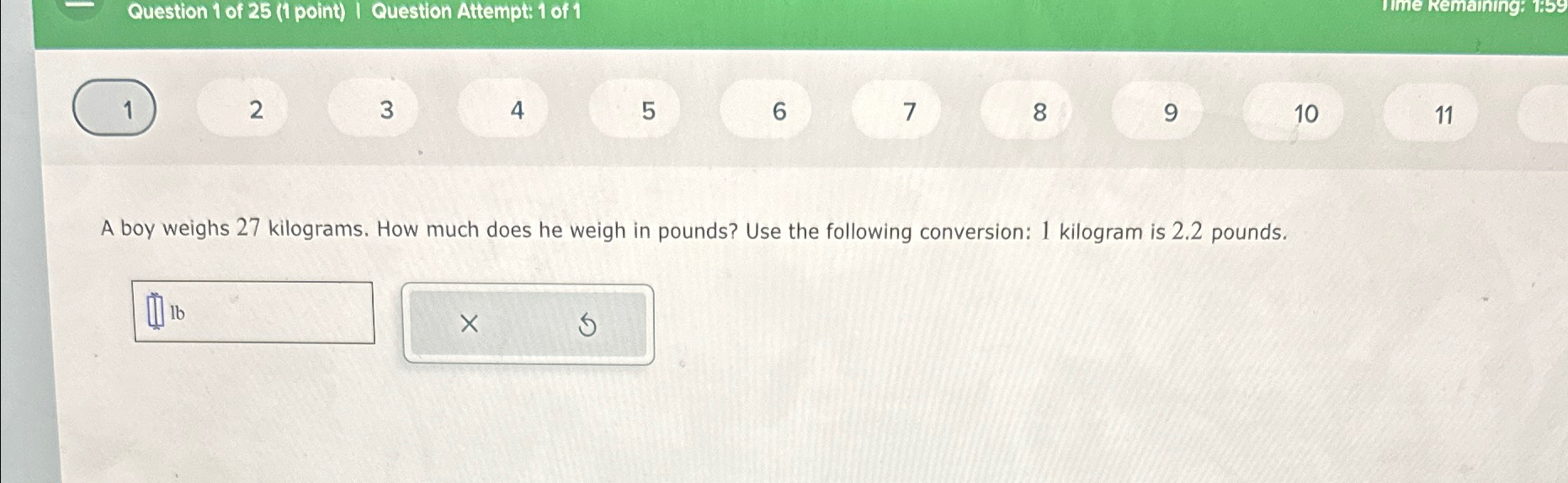 Solved Question 1 ﻿of 25 (1 ﻿point) ﻿I Question Attempt: 1 | Chegg.com