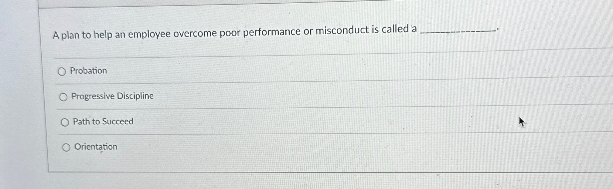Solved A plan to help an employee overcome poor performance | Chegg.com