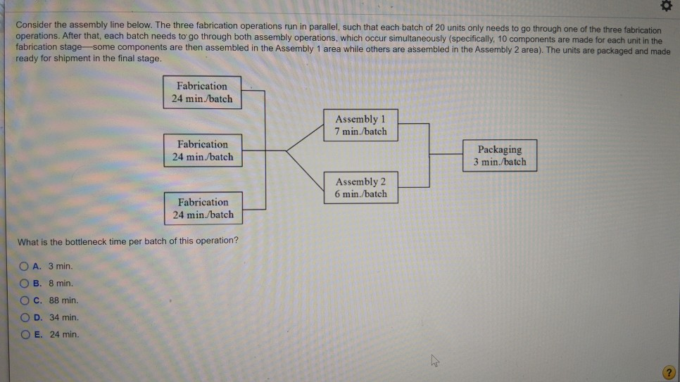 Solved Consider the assembly line below. The three | Chegg.com