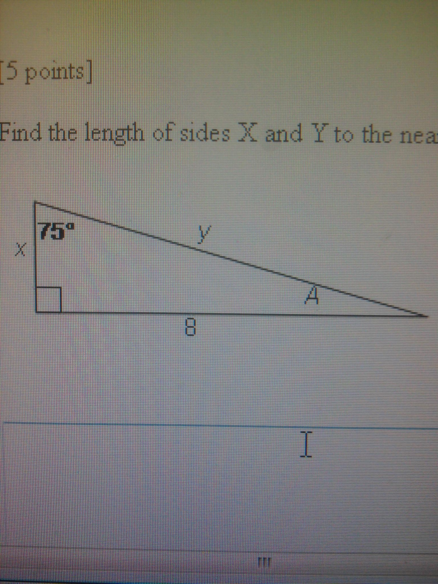 Solved Find the length of sides X and Y to the nearest | Chegg.com