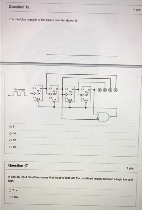 Solved The modulus number of the binary counter shown is 100 | Chegg.com