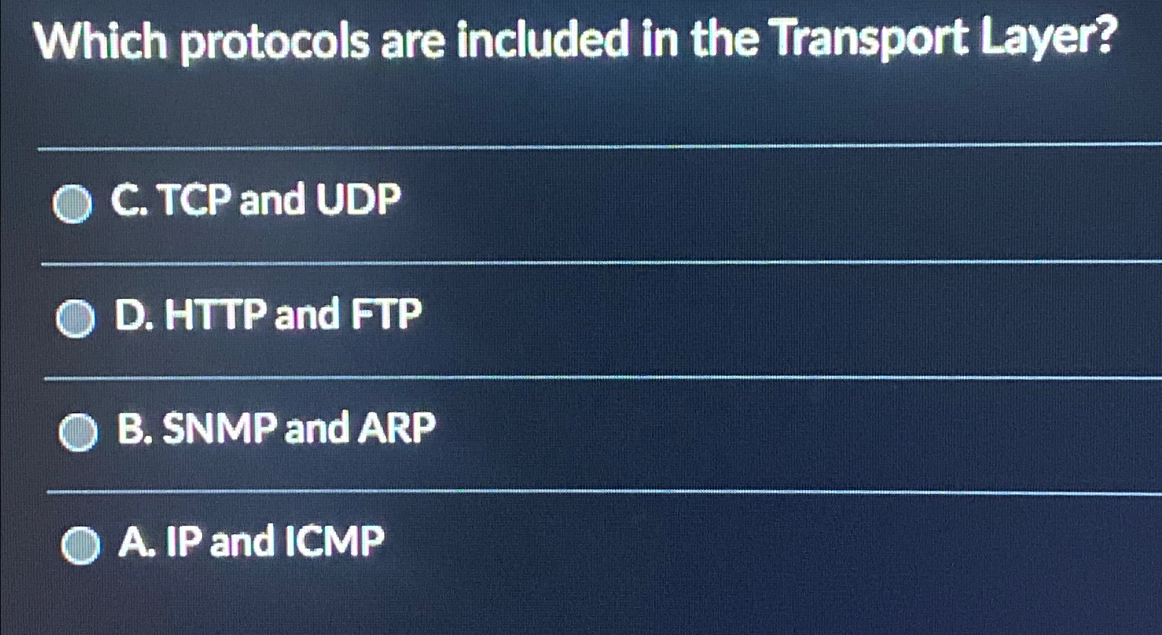 Solved Which protocols are included in the Transport | Chegg.com