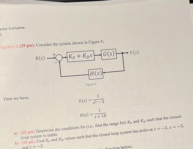 Solved (25 pts): Consider the system shown in Figure 4; Here | Chegg.com