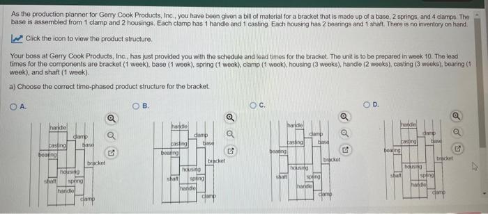 Solved As the production planner for Gerry Cook Products, | Chegg.com