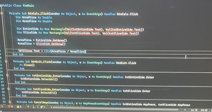 Solved Visual Basic Help.Troubleshoot and correct the issues | Chegg.com