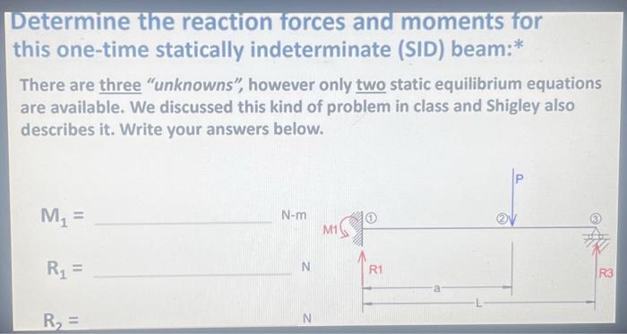 Solved Determine the reaction forces and moments for this | Chegg.com