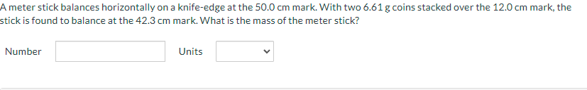 Solved A meter stick balances horizontally on a knife-edge | Chegg.com