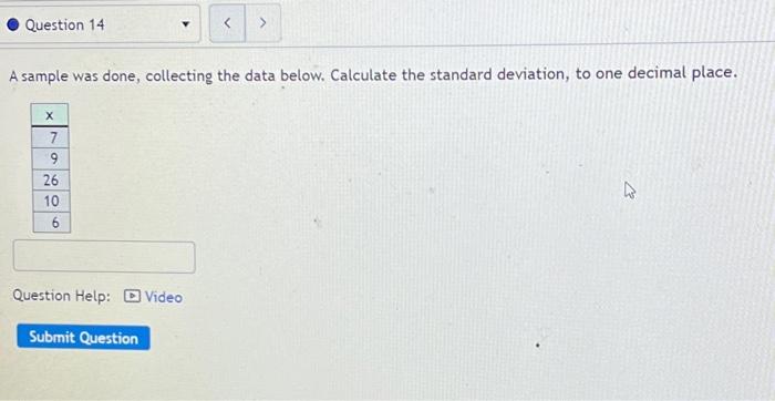 Solved A sample was done, collecting the data below. | Chegg.com