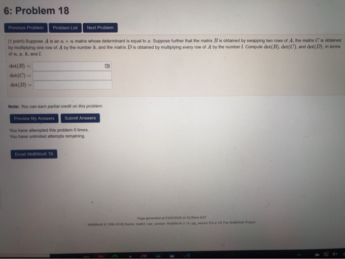 Solved 6: Problem 18 Previous Problem Problem List Next | Chegg.com