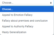 Solved Select the type of logical fallacy that BEST relates | Chegg.com