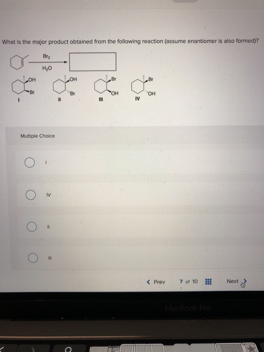 Solved What is the major product obtained from the following | Chegg.com