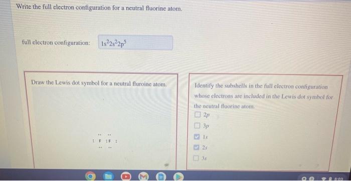 Solved Write the full electron configuration for a neutral | Chegg.com
