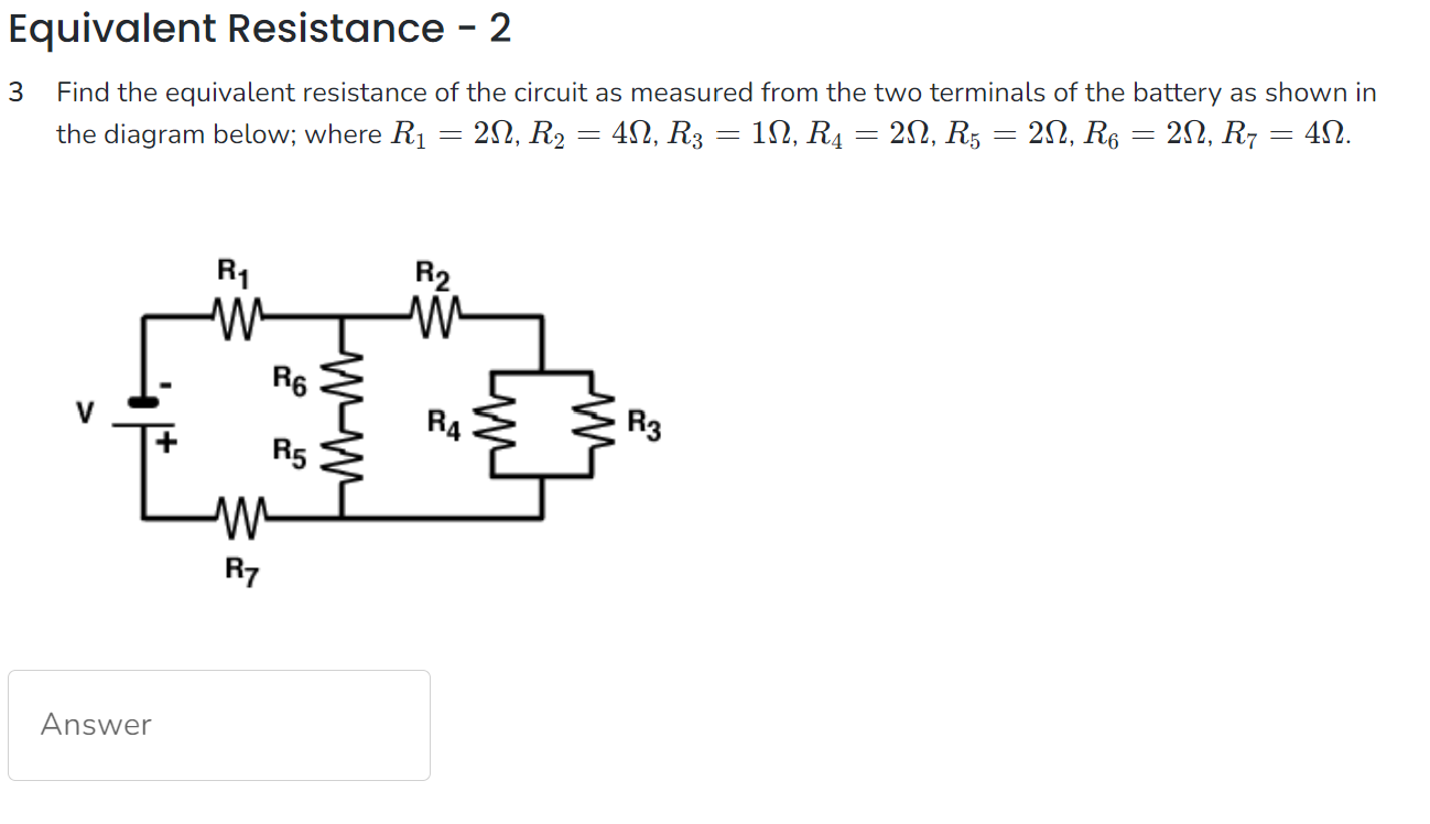 Solved Equivalent Resistance - 23 ﻿Find the equivalent | Chegg.com
