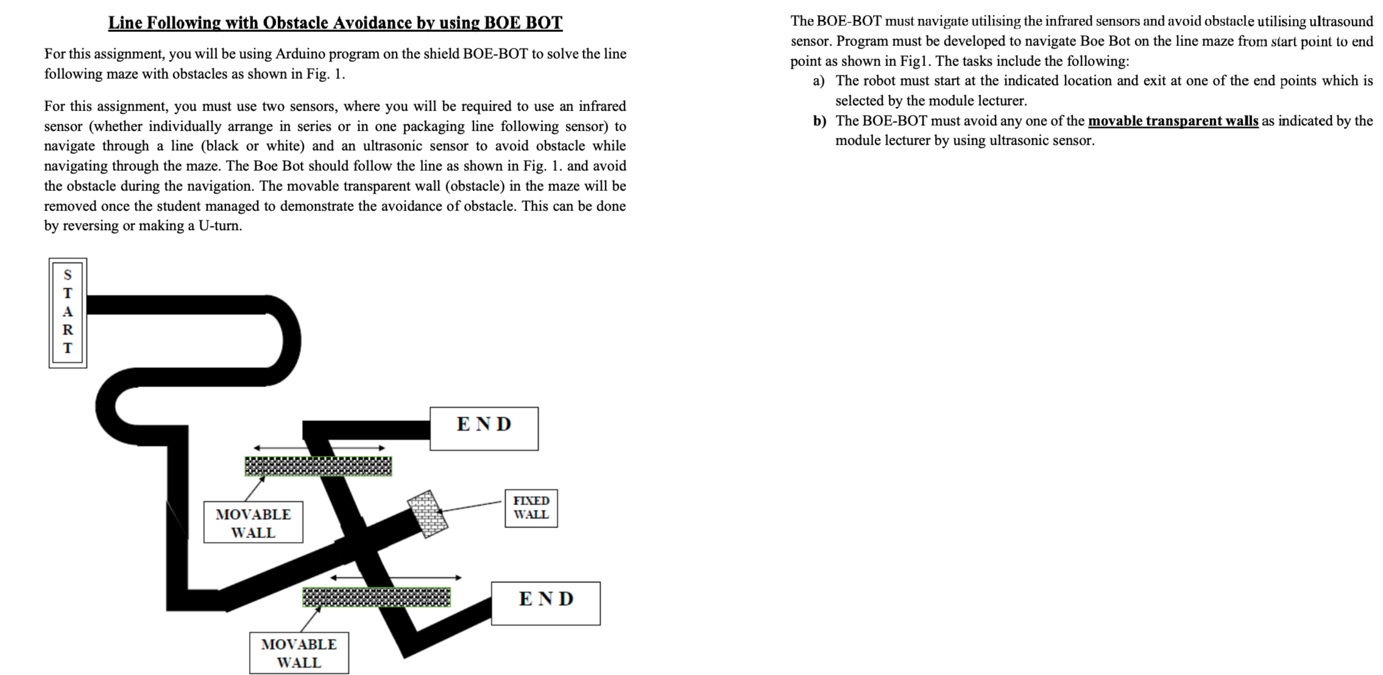 Solved The BOE-BOT must navigate utilising the infrared | Chegg.com
