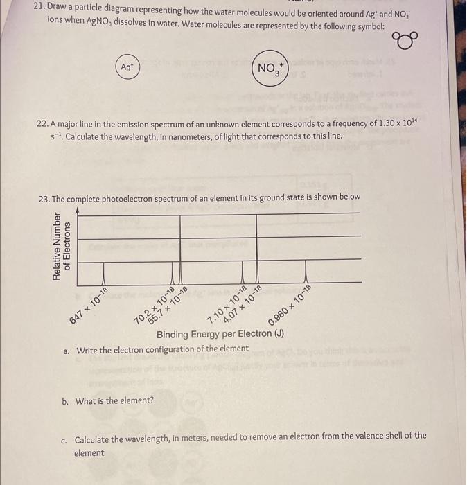 Solved 21. Draw a particle diagram representing how the | Chegg.com