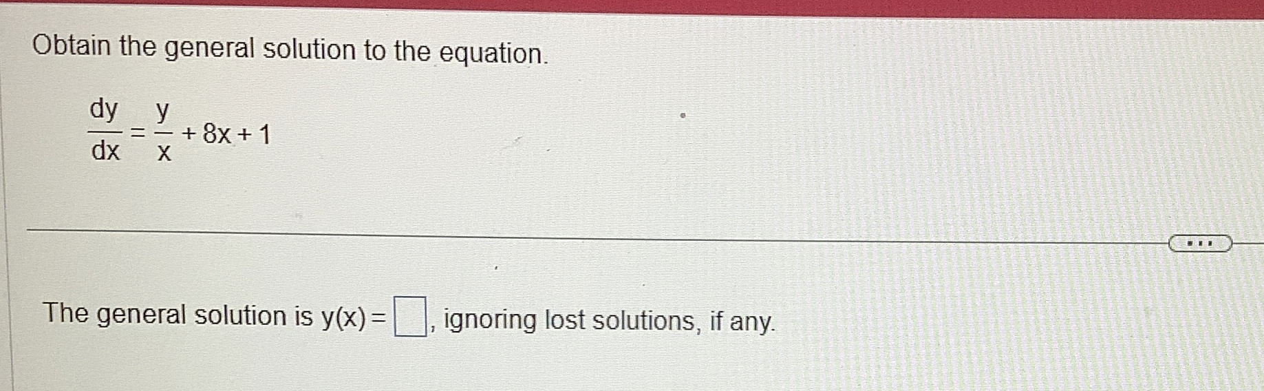 Solved Obtain the general solution to the | Chegg.com
