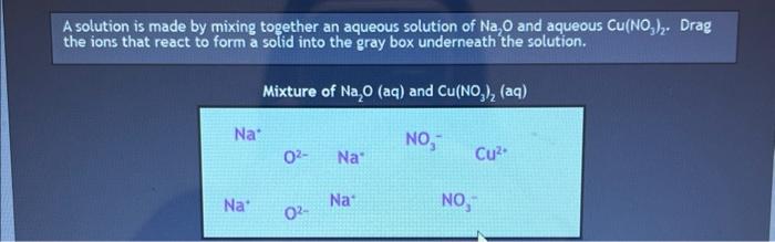 Solved A solution is made by mixing together an aqueous | Chegg.com