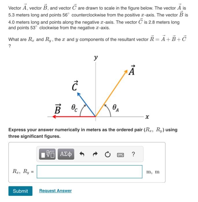 Solved Vector A, vector B, and vector C are drawn to scale | Chegg.com