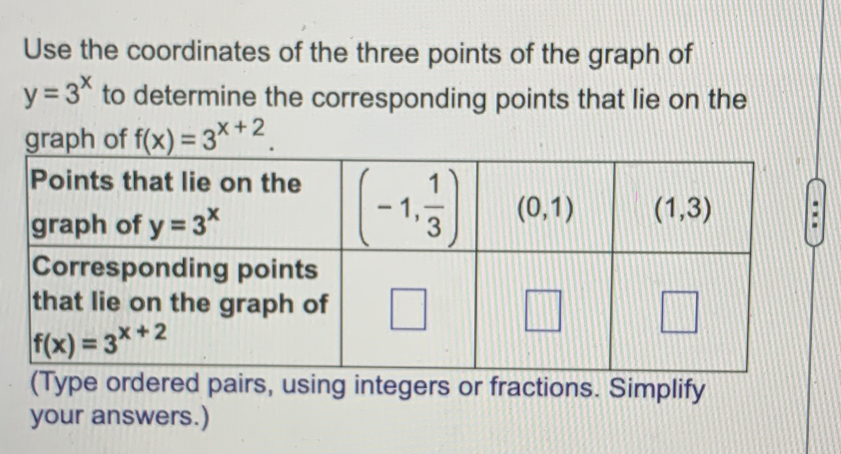 Solved Use the coordinates of the three points of the graph | Chegg.com