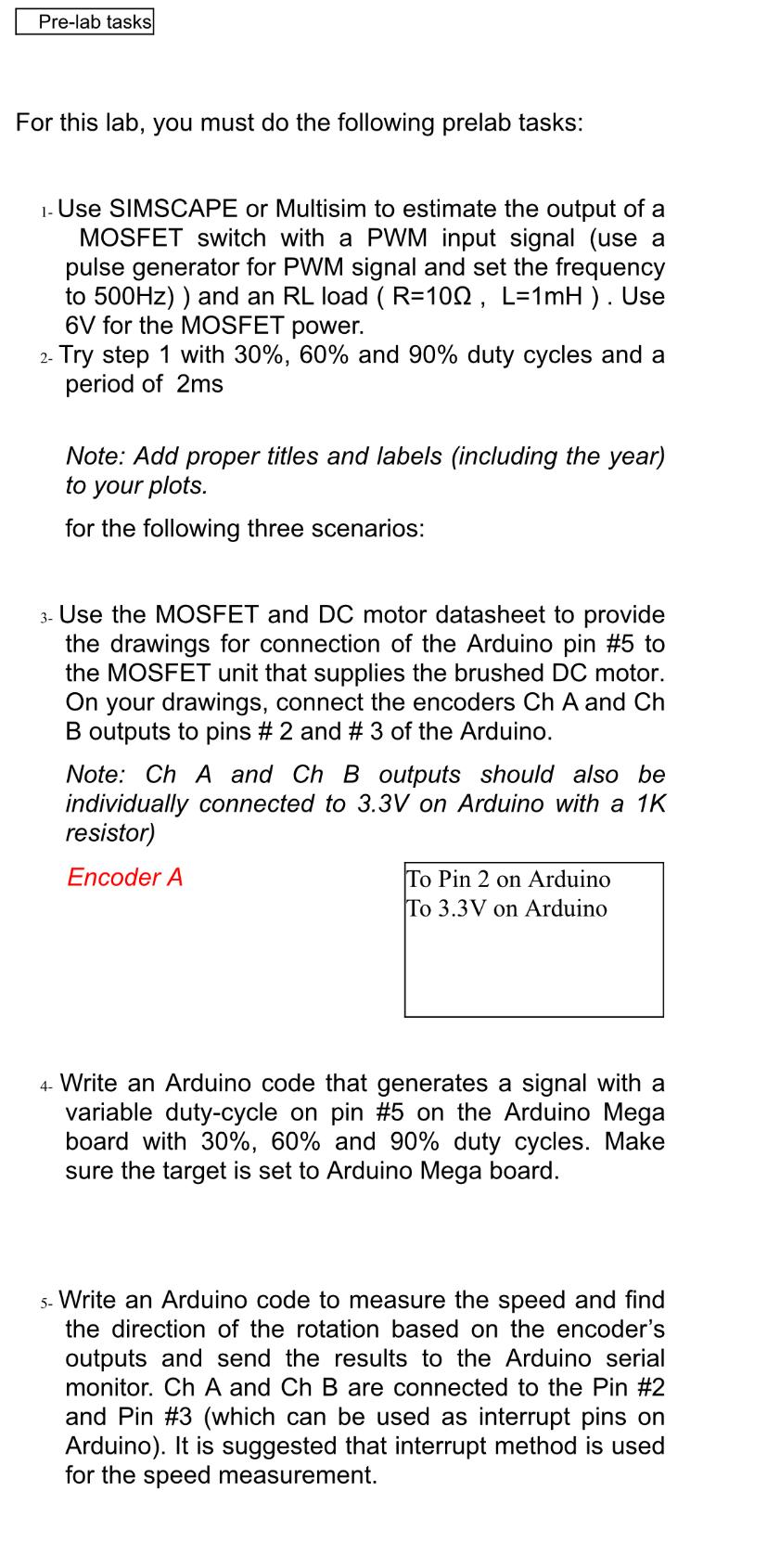 For this lab, you must do the following prelab | Chegg.com