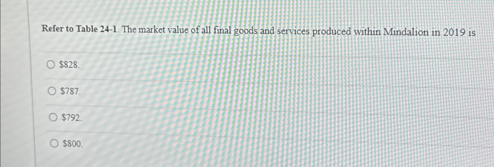 Solved Refer to Table 24-1. ﻿The market value of all final | Chegg.com