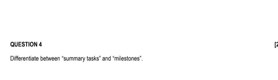 Solved Differentiate between "summary tasks" and | Chegg.com