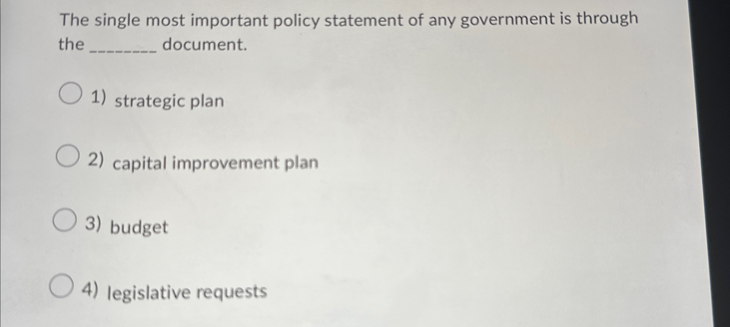 Solved The single most important policy statement of any | Chegg.com