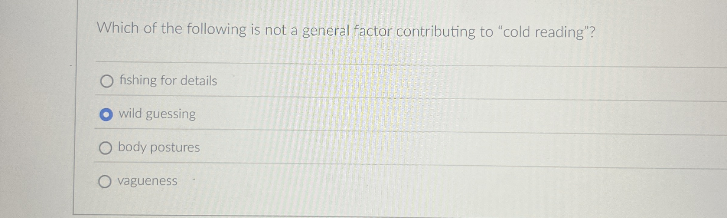 Solved Which of the following is not a general factor | Chegg.com