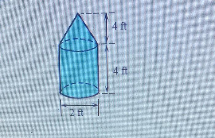 Solved calculate the volume of the given figure. use 3.14 | Chegg.com
