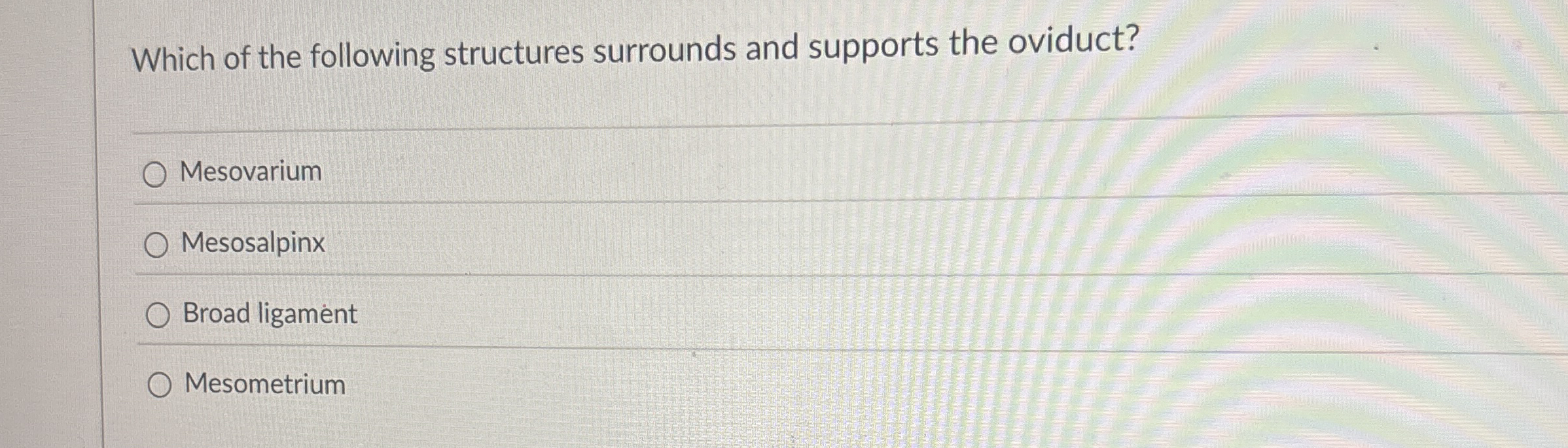 Solved Which of the following structures surrounds and | Chegg.com