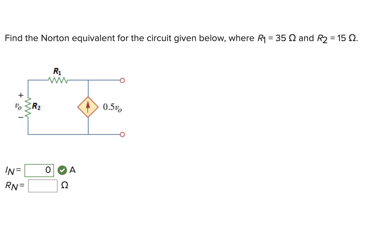 Solved Find the Norton equivalent for the circuit given | Chegg.com
