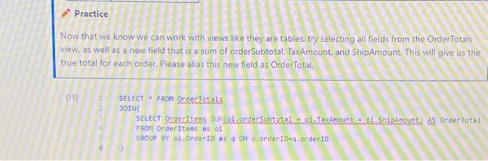 Solved 1.Practice Now that we know we can work with views | Chegg.com