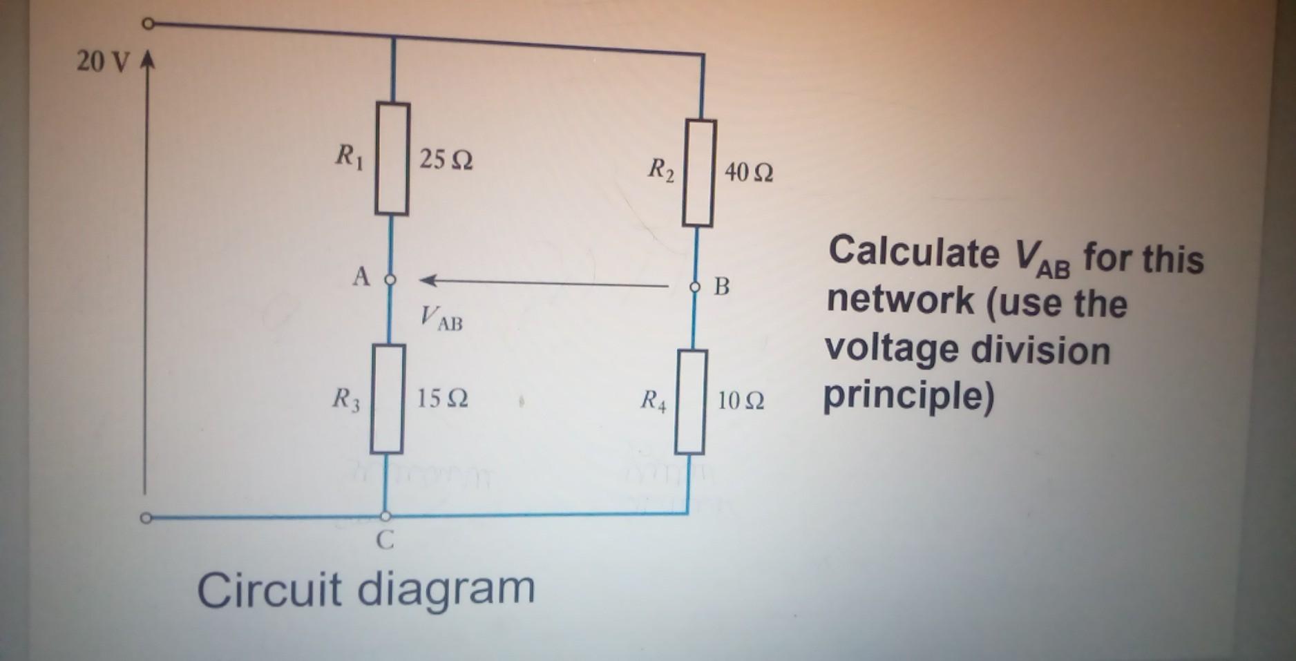 Solved Calculate VAB for this network (use the voltage | Chegg.com
