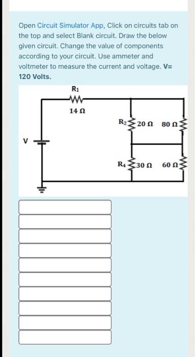 Solved Open Circuit Simulator App, Click on circuits tab on | Chegg.com