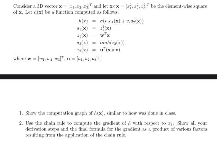 Consider a 3D vector x=[x1,x2,x3]T and let | Chegg.com