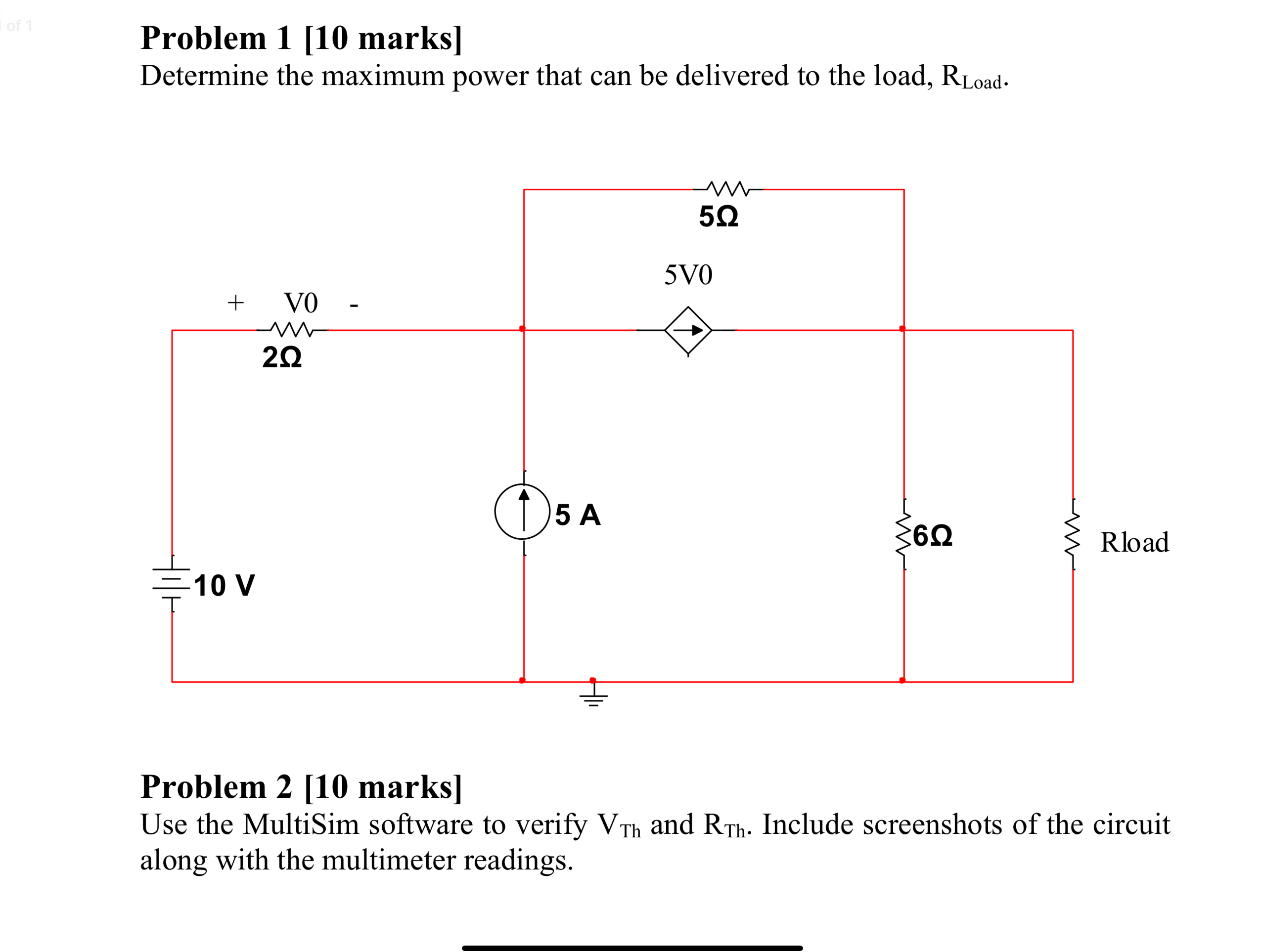 Solved Solve both problems. Problem 1 [10 ﻿marks]Determine | Chegg.com