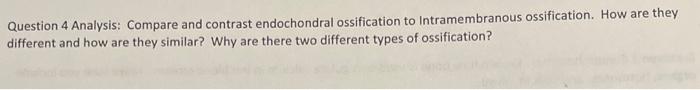 Solved Question 4 Analysis Compare And Contrast