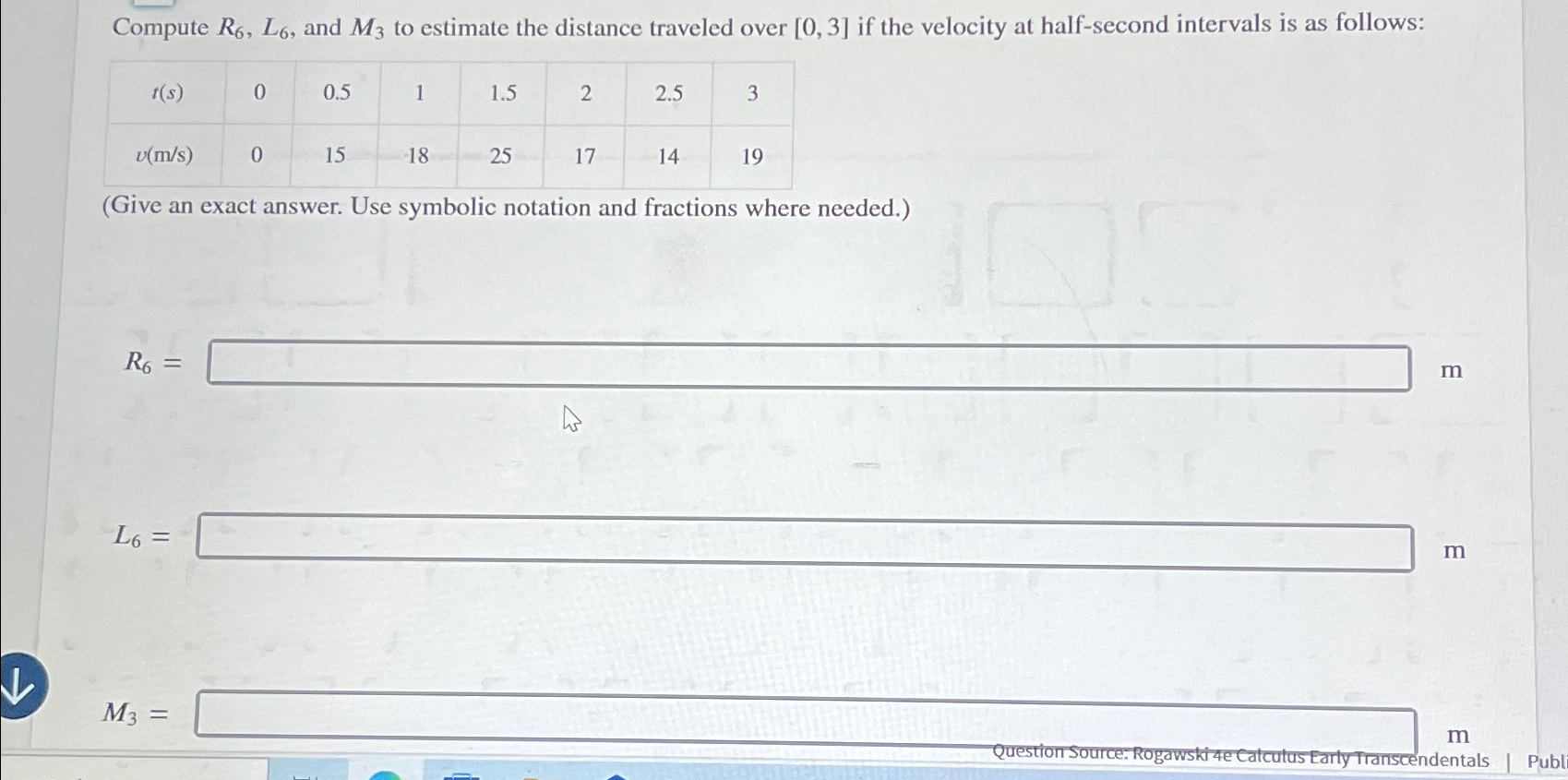 Solved Compute R6,L6, ﻿and M3 ﻿to estimate the distance | Chegg.com