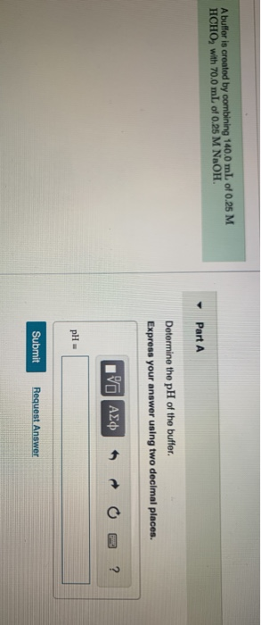 Solved A buffer is created by combining 140.0 mL of 0.25 M | Chegg.com