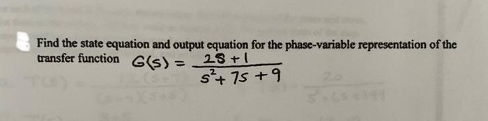 Solved Find the state equation and output equation for the | Chegg.com