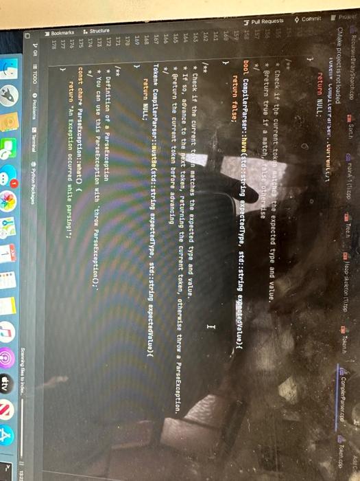 Tokens Each token has a type and corresponding value. | Chegg.com