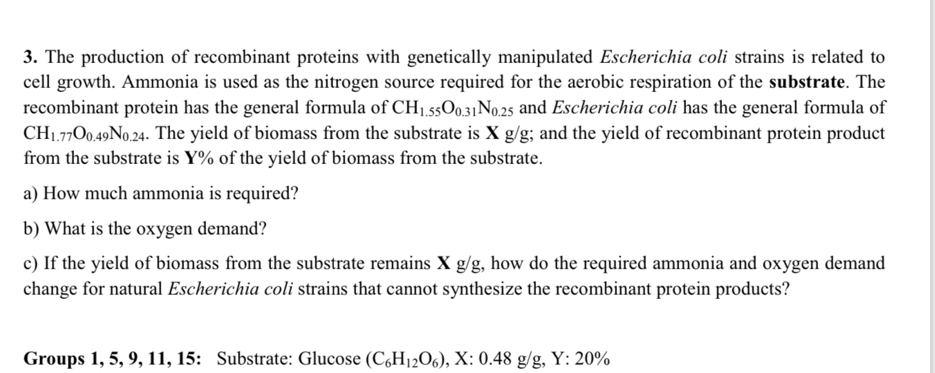 Solved by an EXPERT The production of recombinant proteins with | Chegg.com