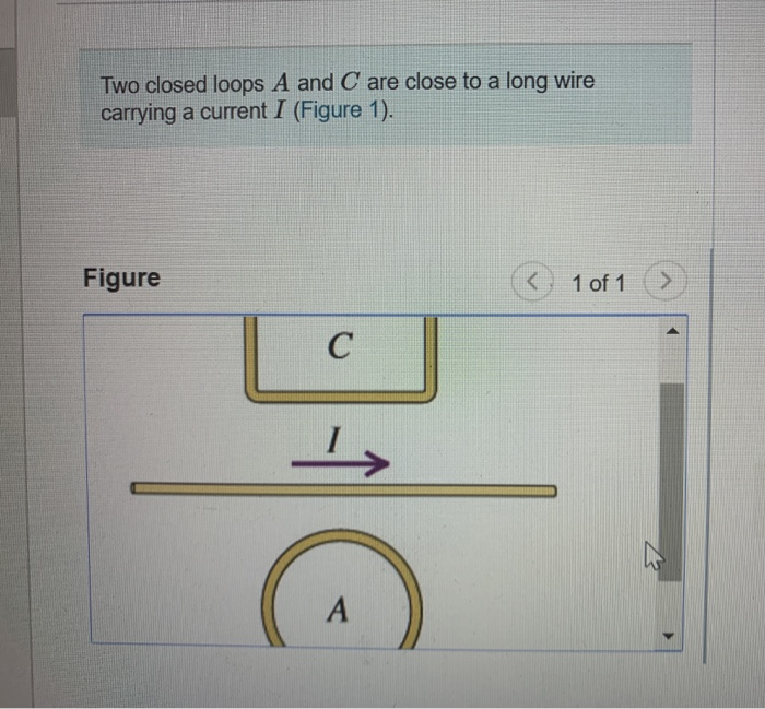 Solved Two closed loops A and C are close to a long wire | Chegg.com