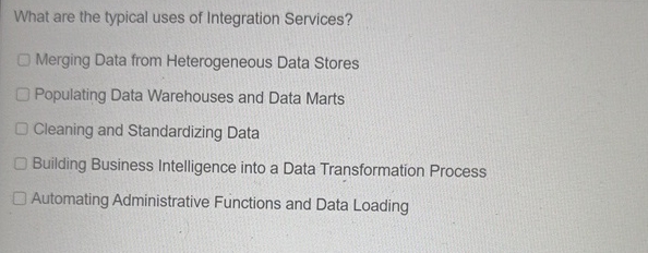 Solved What are the typical uses of Integration | Chegg.com