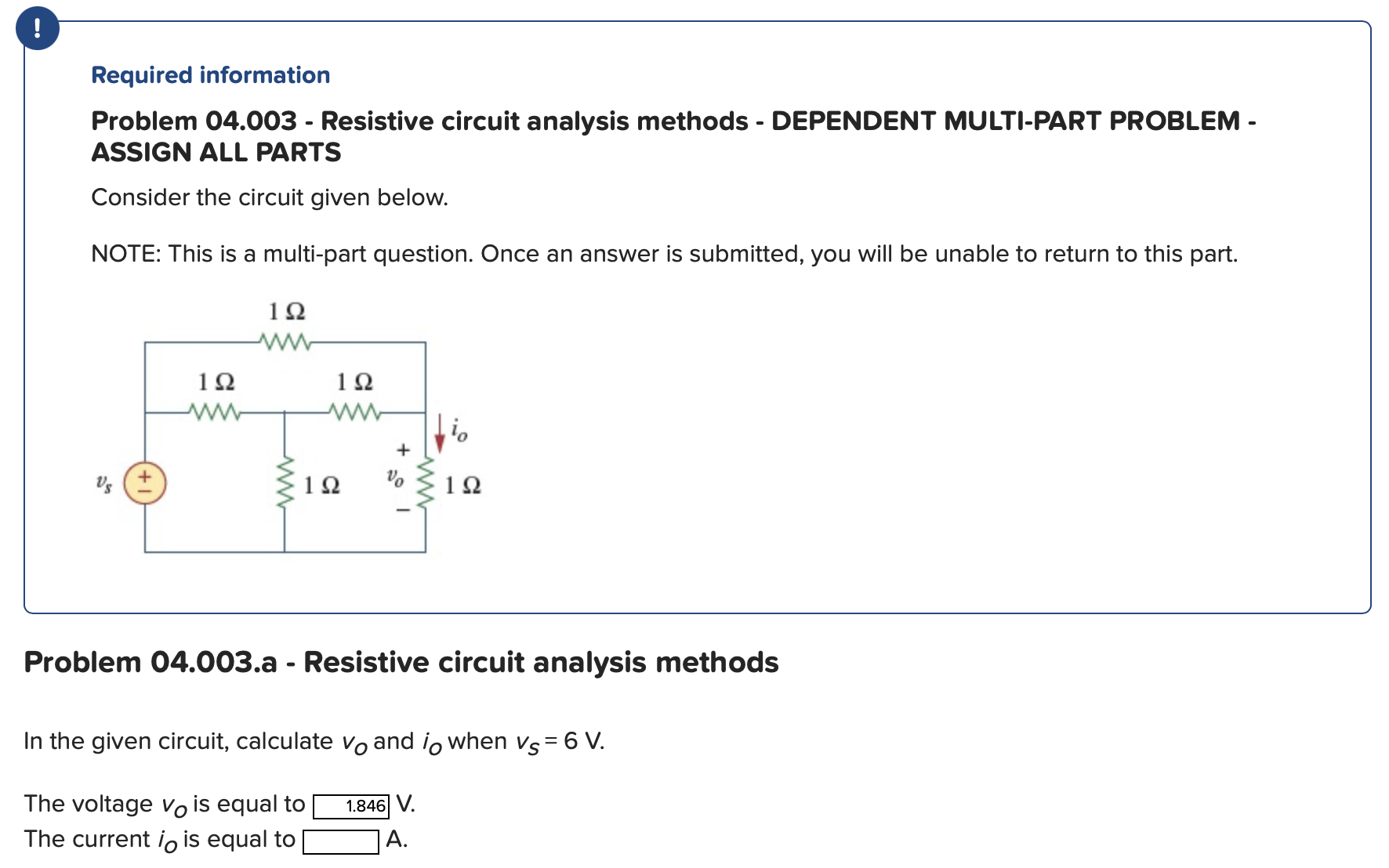 Solved Required informationProblem 04.003 - Resistive | Chegg.com Solved Required informationProblem 04.003 - Resistive | Chegg.com