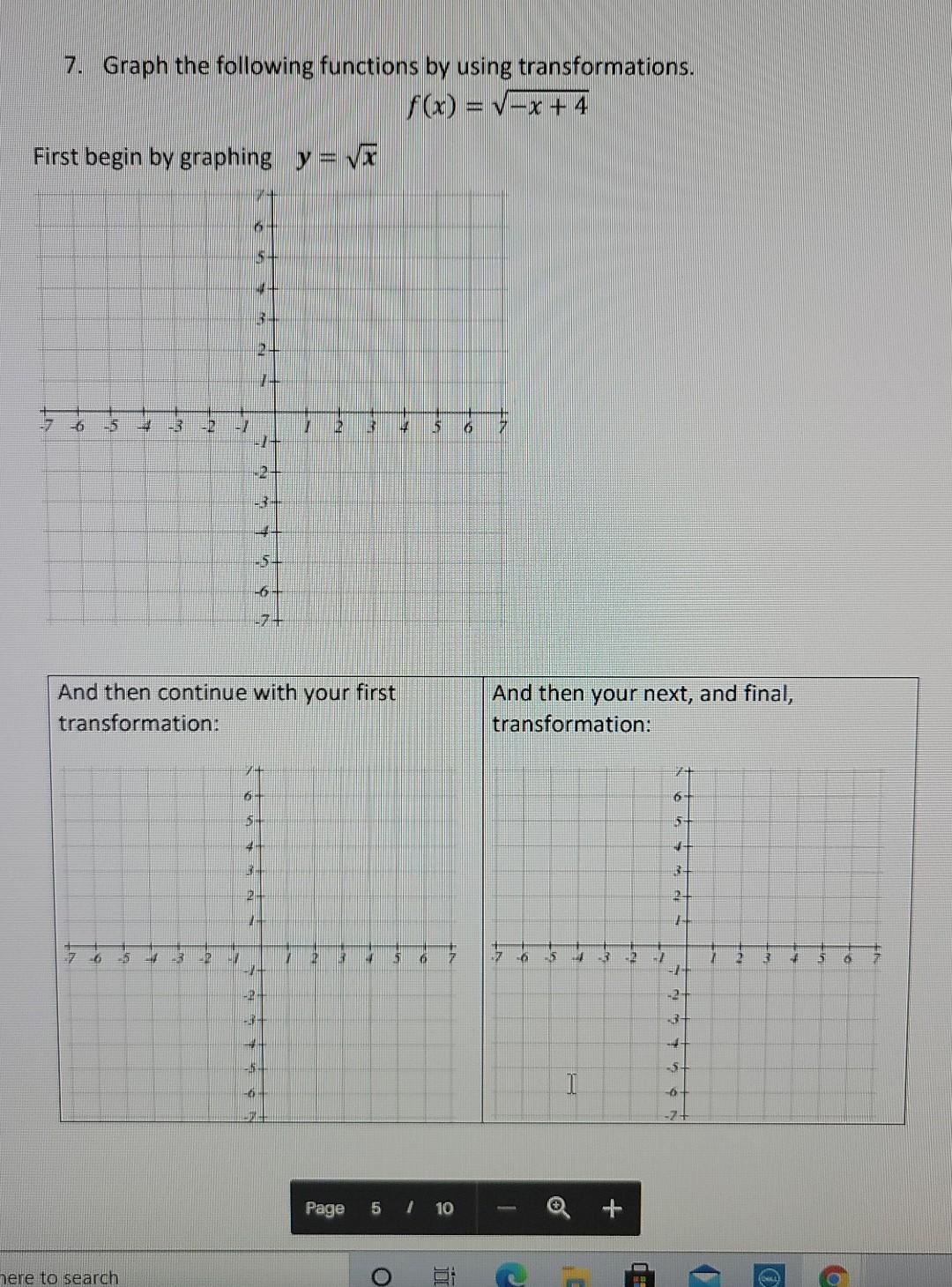 Solved 7. Graph the following functions by using | Chegg.com