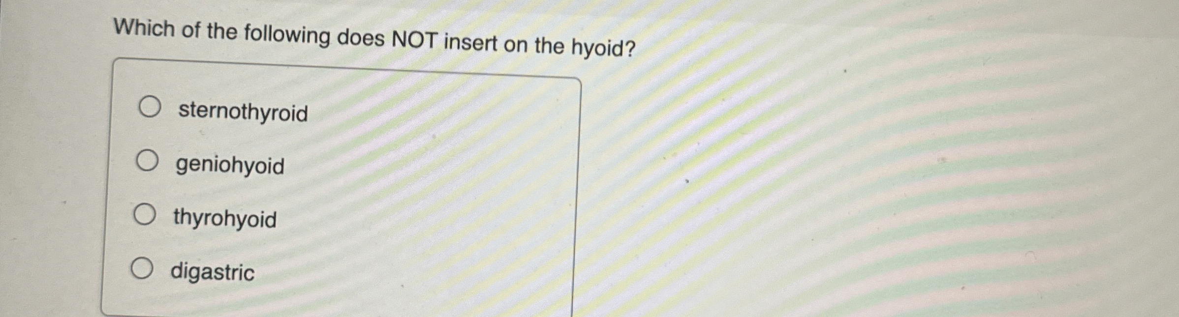 Solved Which of the following does NOT insert on the | Chegg.com