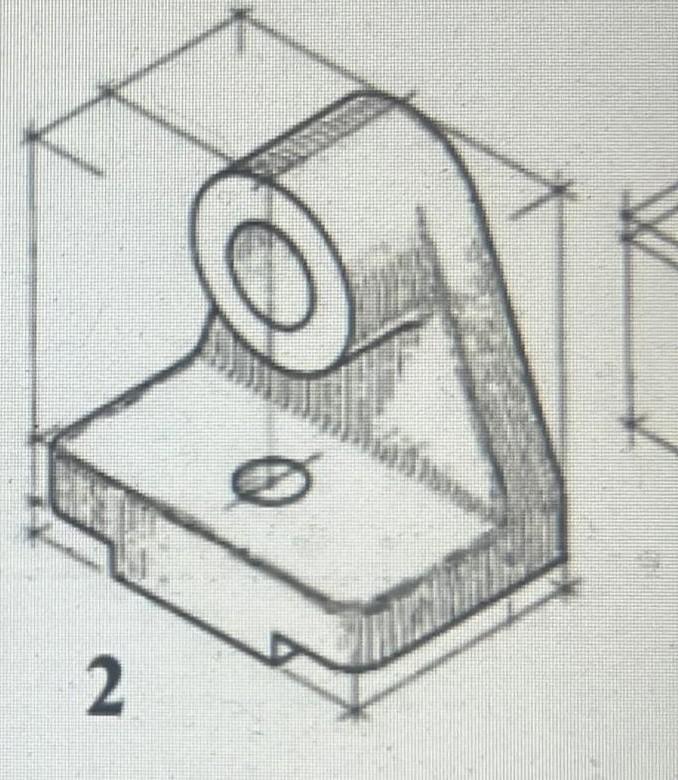 draw top ,front and right side view | Chegg.com