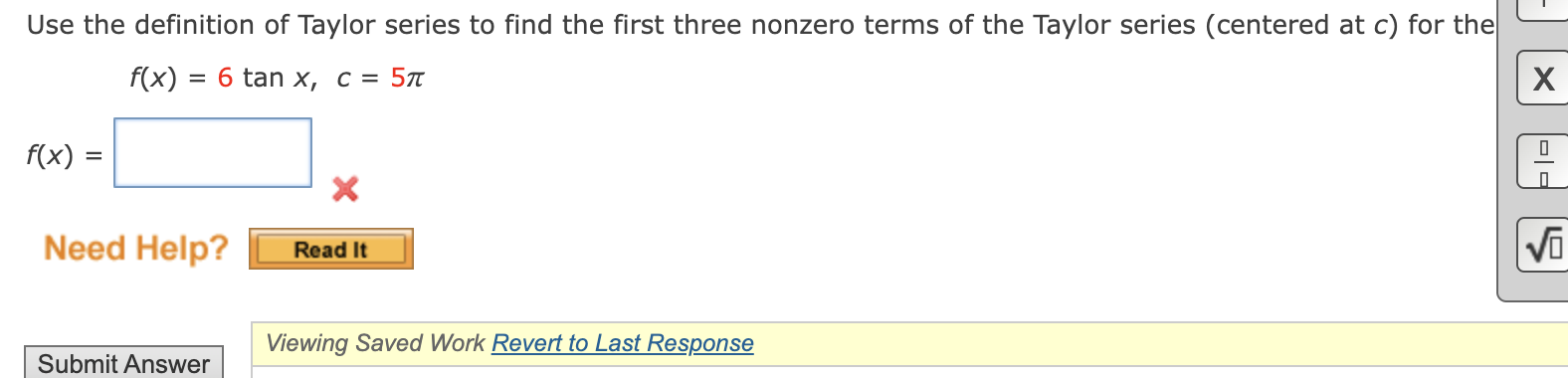 Solved Use the definition of Taylor series to find the first | Chegg.com